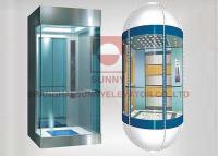 China Semicircle Panorama High Speed Elevator Hairline Stainless Steel For Passenger Lift for sale