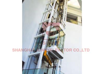 China Decorative Mirror Gold Glass Elevator Observation Lift 630kg Load for sale