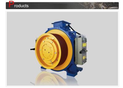 China Sheave Ф400 Mm Gearless Traction Machine For Elevator Parts Load 1250-1600 KG for sale