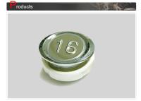 China Ellipse Shape Surface Mount Elevator Push Button Size 38 x 48 mm for sale