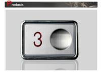 China Rectangle Shape Panel Mount Push Button For Elevator IP64 Size 36x53 mm for sale