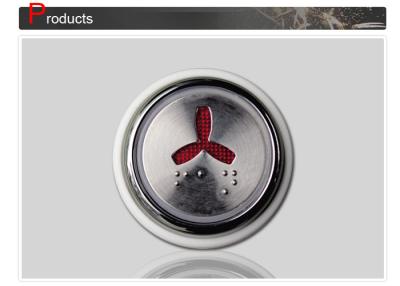 China Stainless Steel Elevator Push Button 24DCV with Hole Size D37mm for sale