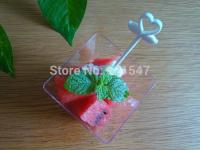China free customized logo free shipping hard plastic disposable transparentcup Ice cream cup 270 ml9oz with lid and spoon for sale