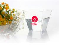 China free customized logo free shipping hard plastic disposable transparentcup Ice cream cup 270 ml9oz with lid and spoon for sale