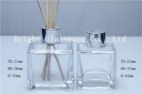 China clear perfume glass bottle with knob lid for sale