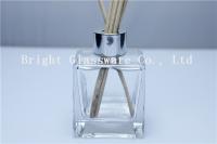 China clear perfume glass bottle with knob lid for sale