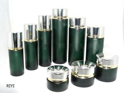China Custom 80ML 40ML Colored Empty Emulsion Cosmetic Glass Bottles and Jars for sale
