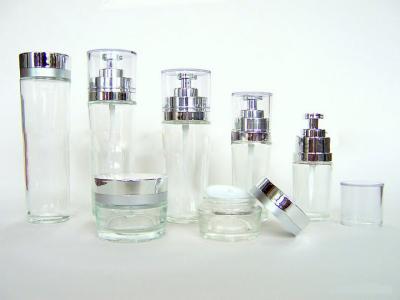China 150ML 120ML 100ML 50ML Frosting Empty Cosmetic Glass Bottles for Lotion Essence and Cream for sale