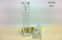 China Custom 50ml Empty Cosmetic Glass Bottle For Perfume , Heart Shape for sale