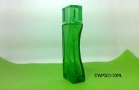 China Green Cosmetic Glass Bottle Refillable Perfume Bottles Containers For Women for sale