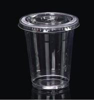 China 380ml Disposable Plastic Cups , Milkshake Cups PET Cups 12oz PET for sale