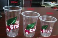 China Transparent Disposable Plastic Cups For Bubble Tea , Dome Lid 360ml PP for sale