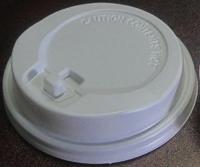 China 90mm Disposable PS Plastic Cup Lids White Eco Friendly For Coffee for sale