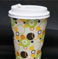 China 90mm Disposable PS Plastic Cup Lids White Eco Friendly For Coffee for sale