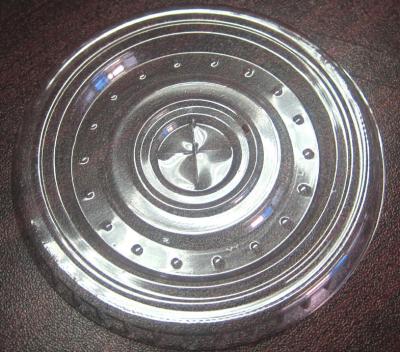 China 80mm PET Disposable Cup Lids , Eco Friendly Plastic Flat Lid for sale