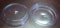 China 80mm Transparent Disposable Cup Lids Flat Shape For Milk 1.5cm Height for sale