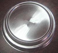 China 80mm Transparent Disposable Cup Lids Flat Shape For Milk 1.5cm Height for sale