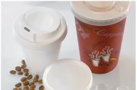 China 90mm Coffee Disposable Cup Lids / Disposable PS Lids For Paper Cups for sale