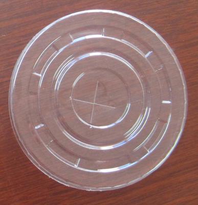China 90mm PET Plastic Flat Disposable Cup Lids Eco Friendly For Milk Cups for sale