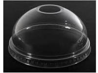 China 98mm Semi Round Disposable Cup Lids With Clear Plastic Dome Lid for sale