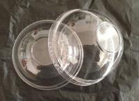 China 98mm Semi Round Disposable Cup Lids With Clear Plastic Dome Lid for sale
