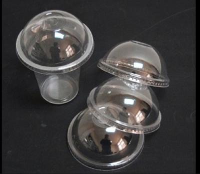 China 90mm Disposable Clear Cup Lids With Plastic Dome Eco Friendly for sale