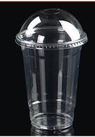 China Dome Disposable Cup Lids Clear For Juice 100mm Cups Cover PET for sale