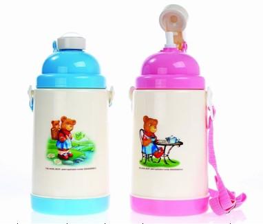 China 500ml Eco Friendly Reusable Sport Thermos Kids Plastic Water Bottles With Wide Mouth for sale