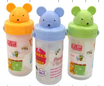 China 350ml Reusable High Density Polyethylene Wide Mouth Kids Plastic Water Bottles for sale