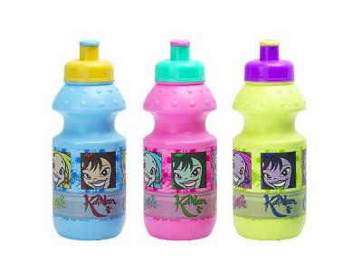 China Reusable 400ML Eco Friendly Portable Cartoon Kids Plastic Water Bottles With Wide Mouth for sale