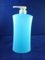 China 600ml Custom Made Blue Frosted Cosmetic Packaging Plastic Bottles For Shampoo for sale