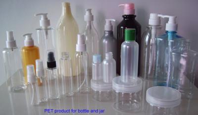 China Different Capacity Transparent Empty PET Cosmetic Packaging Bottles And Jars for sale