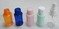 China 20ML Pink Small Custom Printed Plastic PET Cosmetic Jars With Various Caps for sale