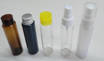 China Empty 40ML PET Cosmetic Spray Containers And Jars With Caps , Logo Printed for sale