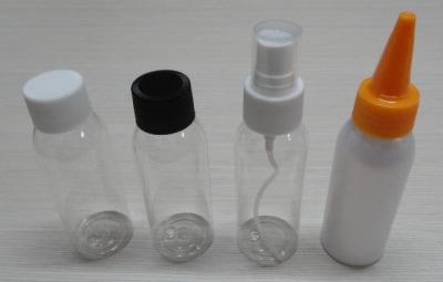 China 100ML Empty Clear Lightweight PET Plastic Cosmetic Jars With Various Caps for sale