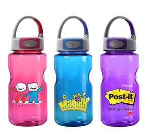 China 400ML Durable Reusing Blue PC material Drinking Bottles With Logos Printed for sale