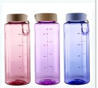 China 1000ML Blue Reusable Promotional Polycarbonate Water Bottles With Wide Mouth for sale