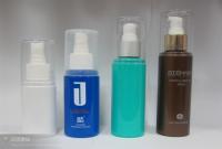 China Plastic 500ML Green Packaging Cosmetic Packaging Bottles With Various Pumps for sale