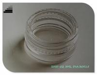 China Transparent Plastic Cosmetic Jar With Screw Up , 3g / 5g / 10g Capacity for sale