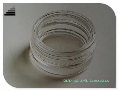 China Transparent Plastic Cosmetic Jar With Screw Up , 3g / 5g / 10g Capacity for sale