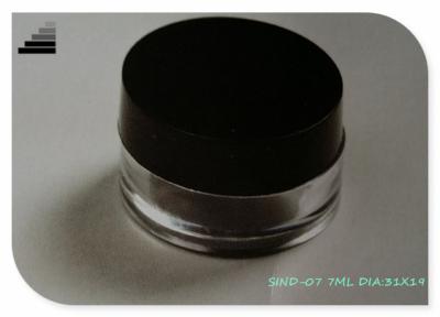 China Acrylic 7ML Cosmetic sample jars , Round cosmetic cream containers for sale