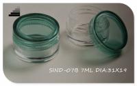 China Clear 7ML empty Cosmetic small plastic containers screw up with lids for sale