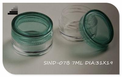 China Clear 7ML empty Cosmetic small plastic containers screw up with lids for sale