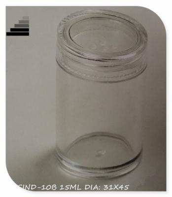 China Lightweight 15ML Cosmetic Cream Jars transparent , round DIA 31 X 45 for sale