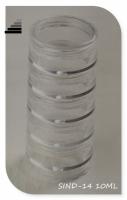 China PP Cosmetic Cream Jars with Caps , transparent 10ML Plastic Cosmetic Jar for sale