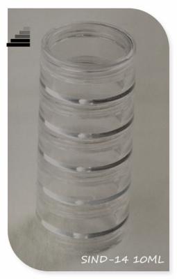 China PP Cosmetic Cream Jars with Caps , transparent 10ML Plastic Cosmetic Jar for sale