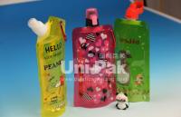 China Adorable Food Grade Portable Plastic Water Bag With Carabiner for sale