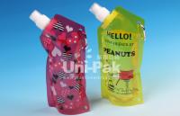 China 450Ml Stand Up Diswasher Safe Plastic Water Bag Stand Up Spout Pouch for sale