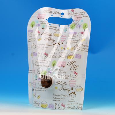 China Reusable Colorful Printing Plastic Water Bag For Liquid With Butterfly for sale