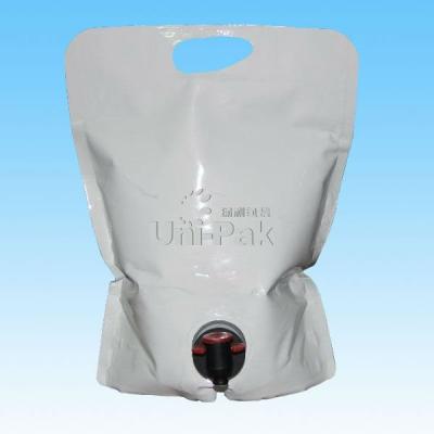 China Customized Printed Colorful Vivid Plastic Water Bag Wine Pouch for sale